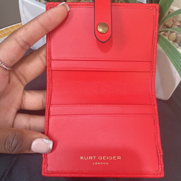 Bags | Kurt Geiger Red Quilted Bifold Walletcardholder | Poshmark